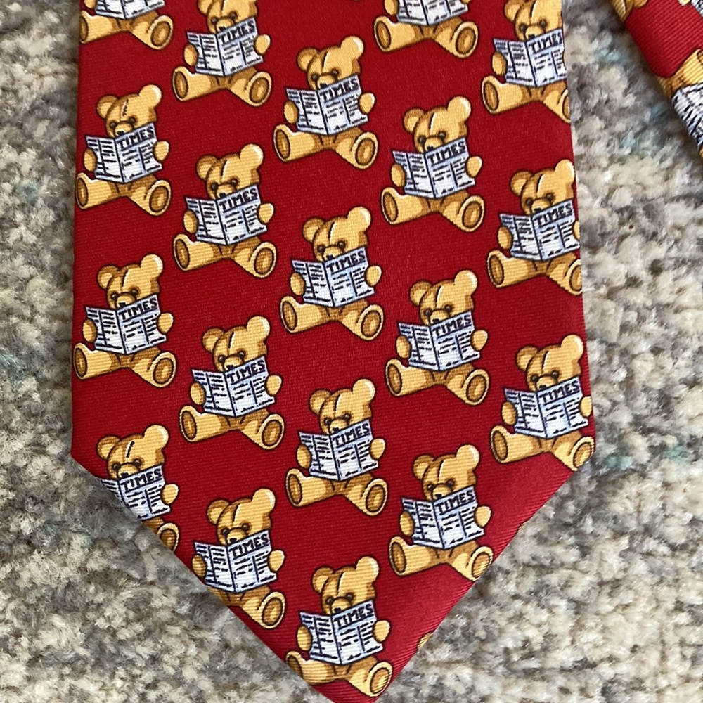 Vintage Italian Men’s Tie -Beaufort -Tie Rack Teddy B… - Gem